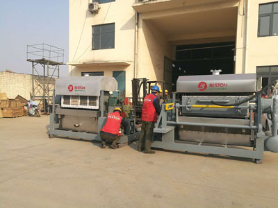 Beston BTF-4-4 Egg Tray Making Machine have Shipped to India - Beston Group Paper Tableware
